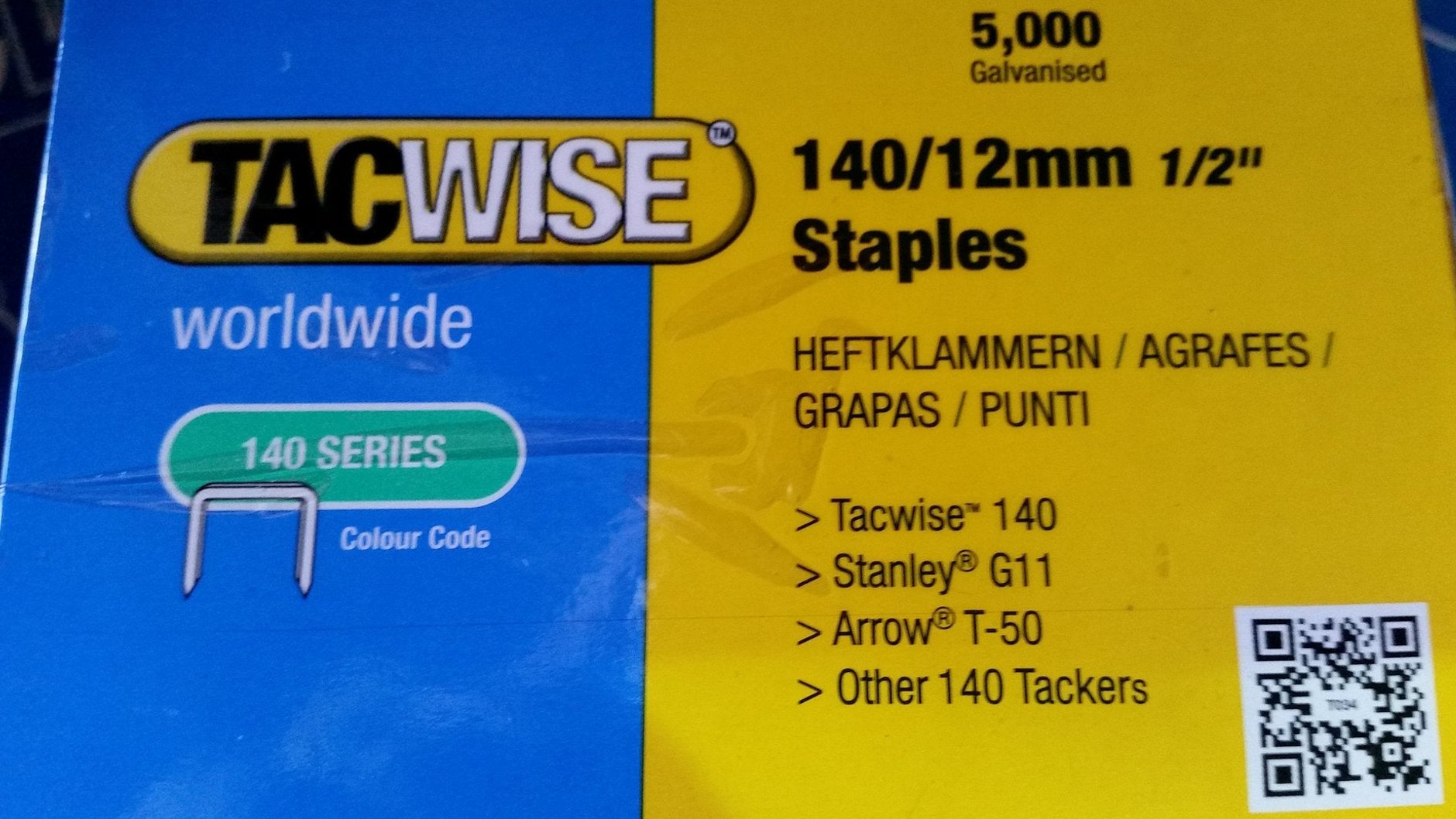 Tacwise 140 / A11 Type Galvanised Staples, 8mm-14mm – Solent Products